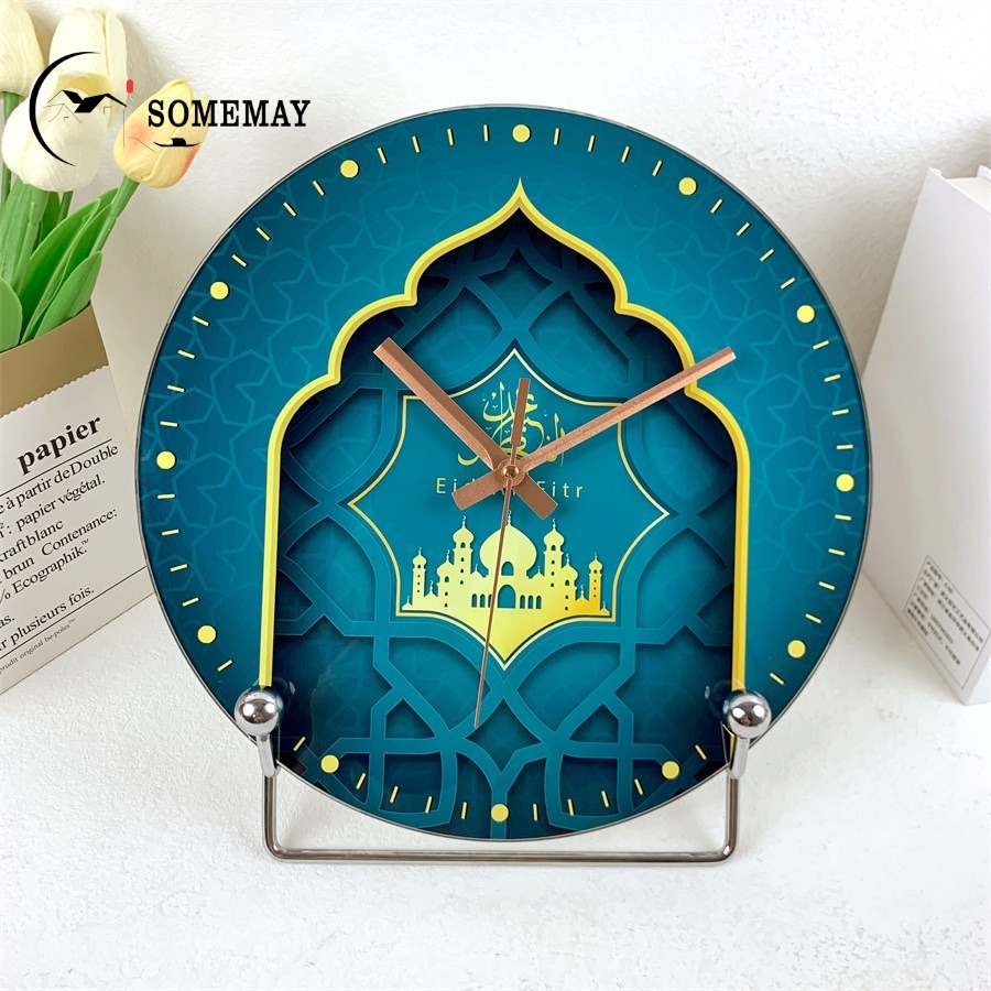 Jual SOMEMAY Jam Dinding Kaca kaligrafi arab islami M26 / Jam Dinding ...