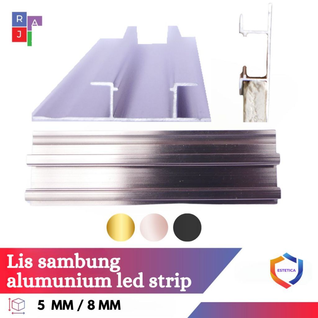 Jual Lis Sambung Aluminium LED Strip Depan Belakang Untuk Wallboard ...