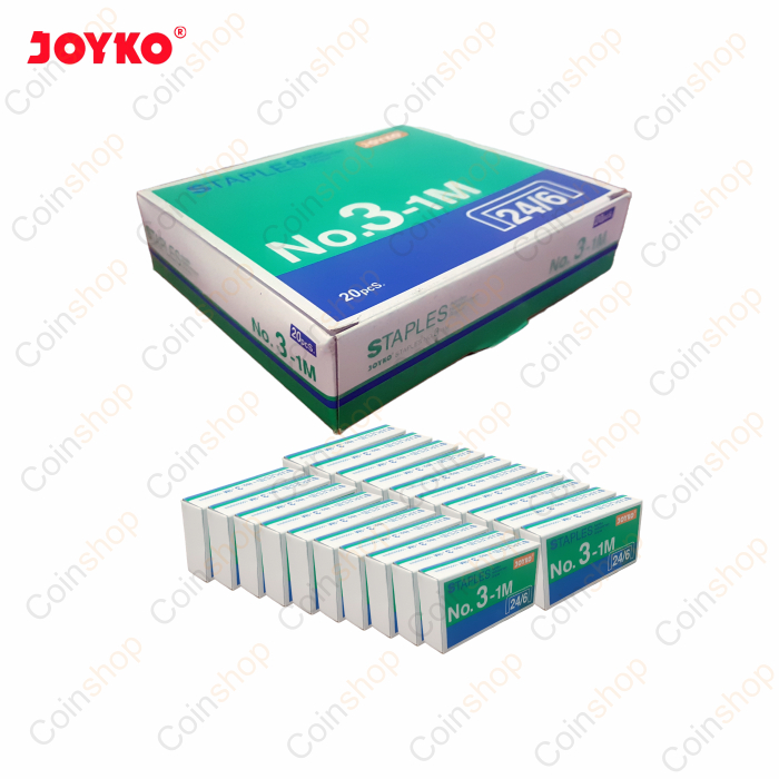 Jual Isi Staples No 3 Besar Joyko No 3-1M Per Box Kecil | Shopee Indonesia