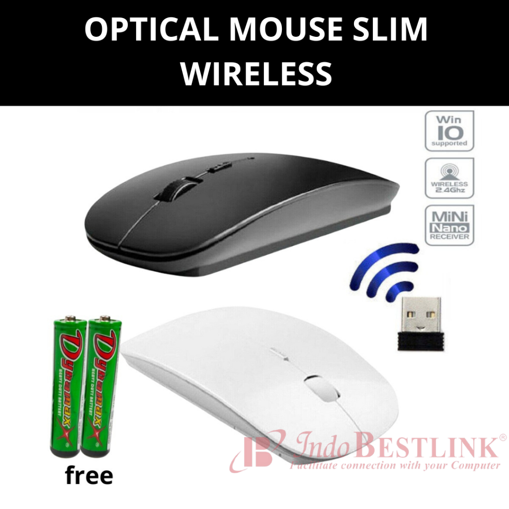 Jual Wireless Mouse APPLE SLIM WITH USB RECEIVER MACBOOK LAPTOP ...