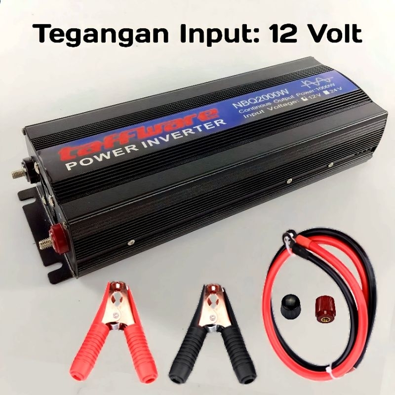 Jual Inverter DC ke AC Pure Sine Wave 12V/24V to 220V Power Inventer 1000 Watt TAFFWARE | Shopee ...