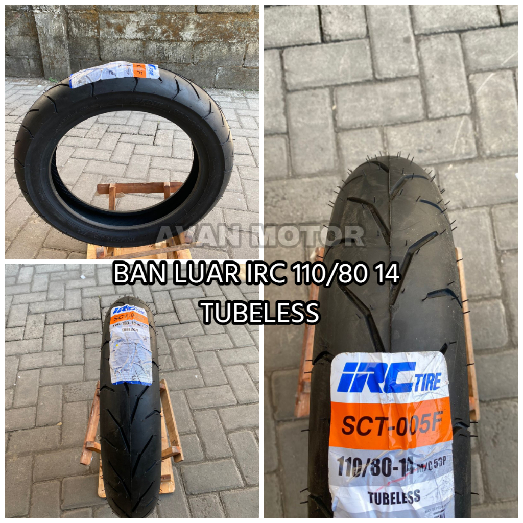 Jual BAN IRC BAN LUAR 110/80 -14 SCT-005F PCX AEROX BEAT LEXI TUBELESS ...