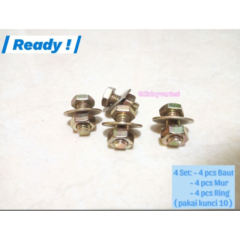 Jual Baut Plat Nomor/Baut Ring Mur Tatakan dudukan Plat Motor /Mobil ...
