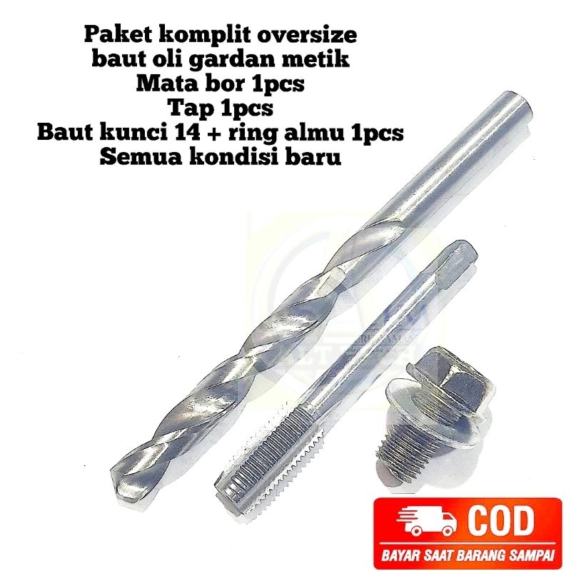 Jual paket komplit baut oli gardan oversize baut 14 set tap n bor bukan ...