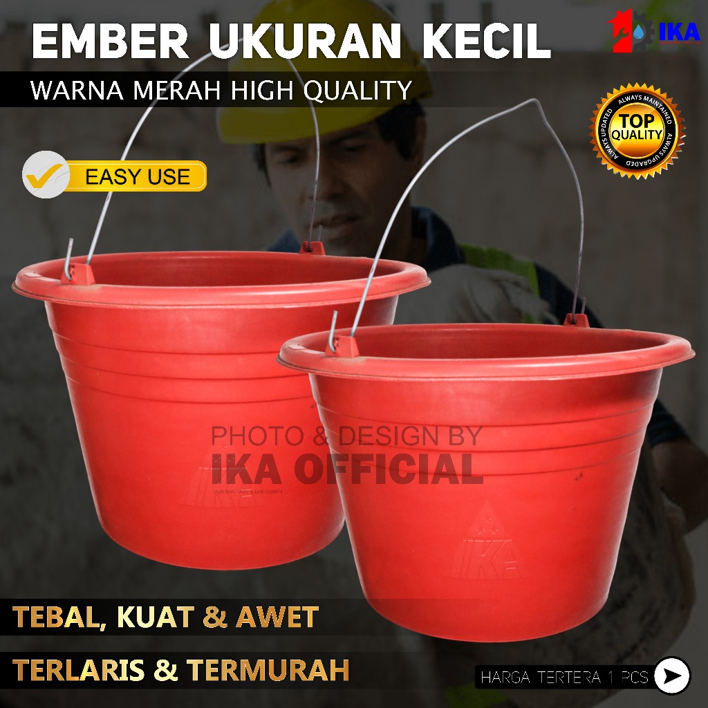 Jual Ember Plastik WARNA KECIL MERAH Ember Cor Anti Pecah | Ember ...