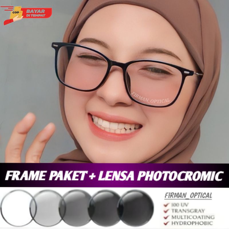 Jual Frame kacamata 8149 kacamata paket Lensa minus photocromic ...