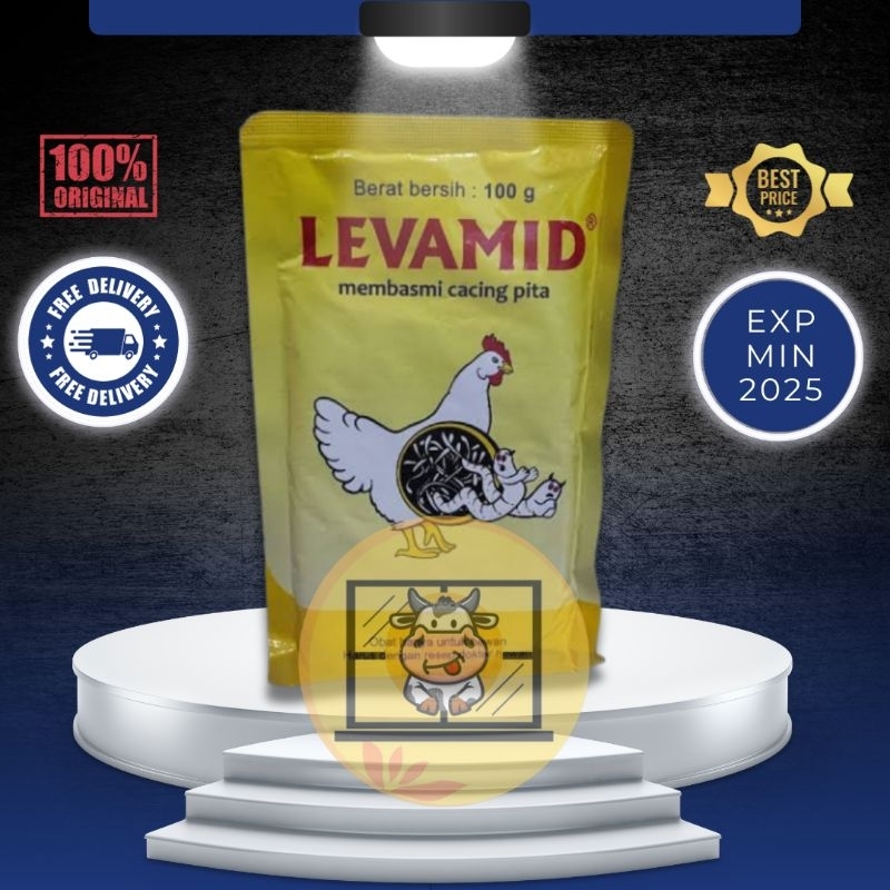Jual LEVAMID 100 gram - Obat Cacing Pita Gilik Ayam Burung Unggas ...