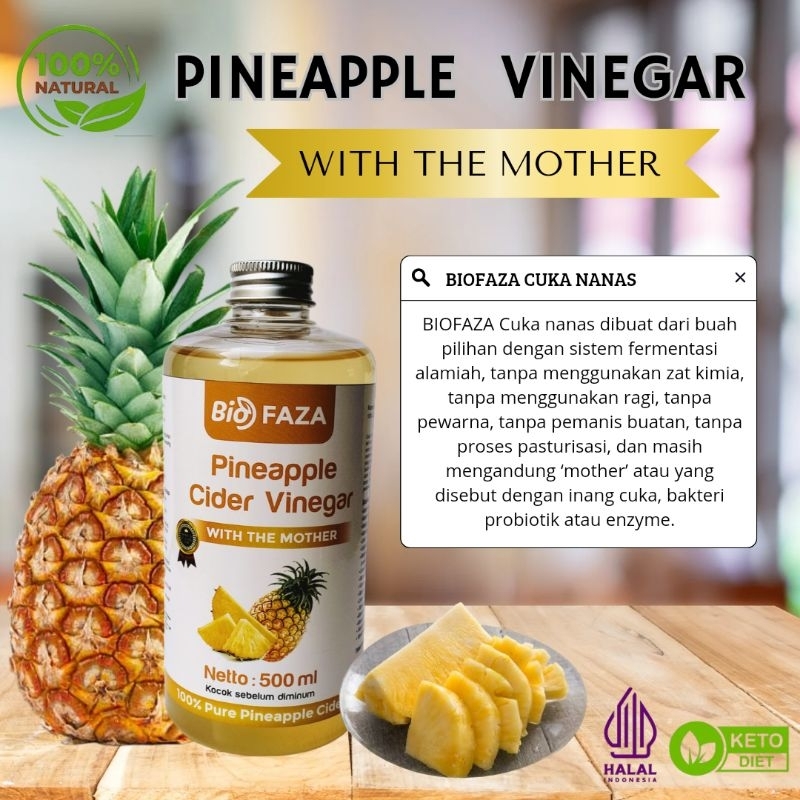 Jual BIOFAZA CUKA NANAS | PINEAPPLE VINEGAR 500 ML | Shopee Indonesia