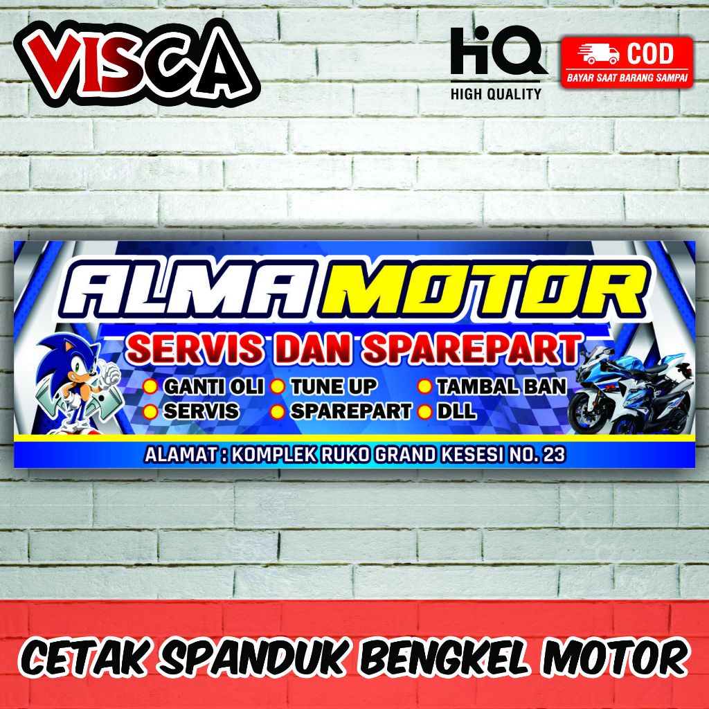 Jual Cetak Spanduk Banner Bengkel Motor | Shopee Indonesia