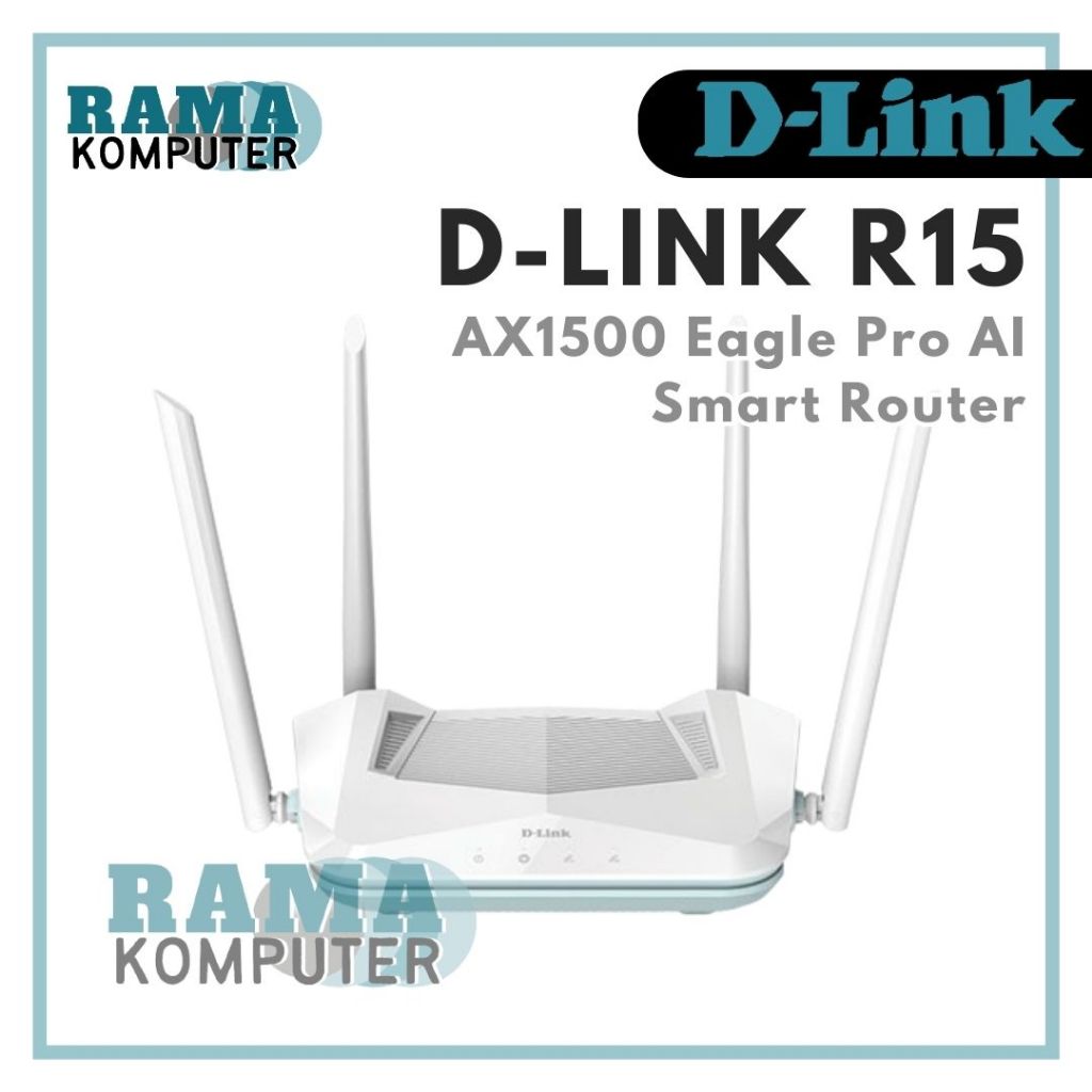 Jual D-Link R15 SMART WIFI ROUTER AX1500 MESH EAGLE PRO AI WIFI 6 ...