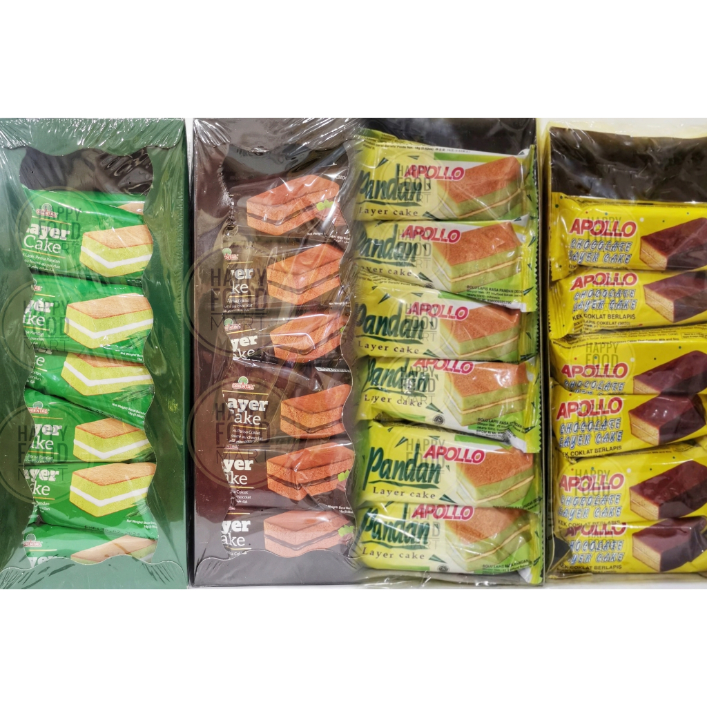 Jual [HALAL] APOLLO MALAYSIA LAYER CAKE PANDAN/APOLO KUE BOLU LAPIS ...