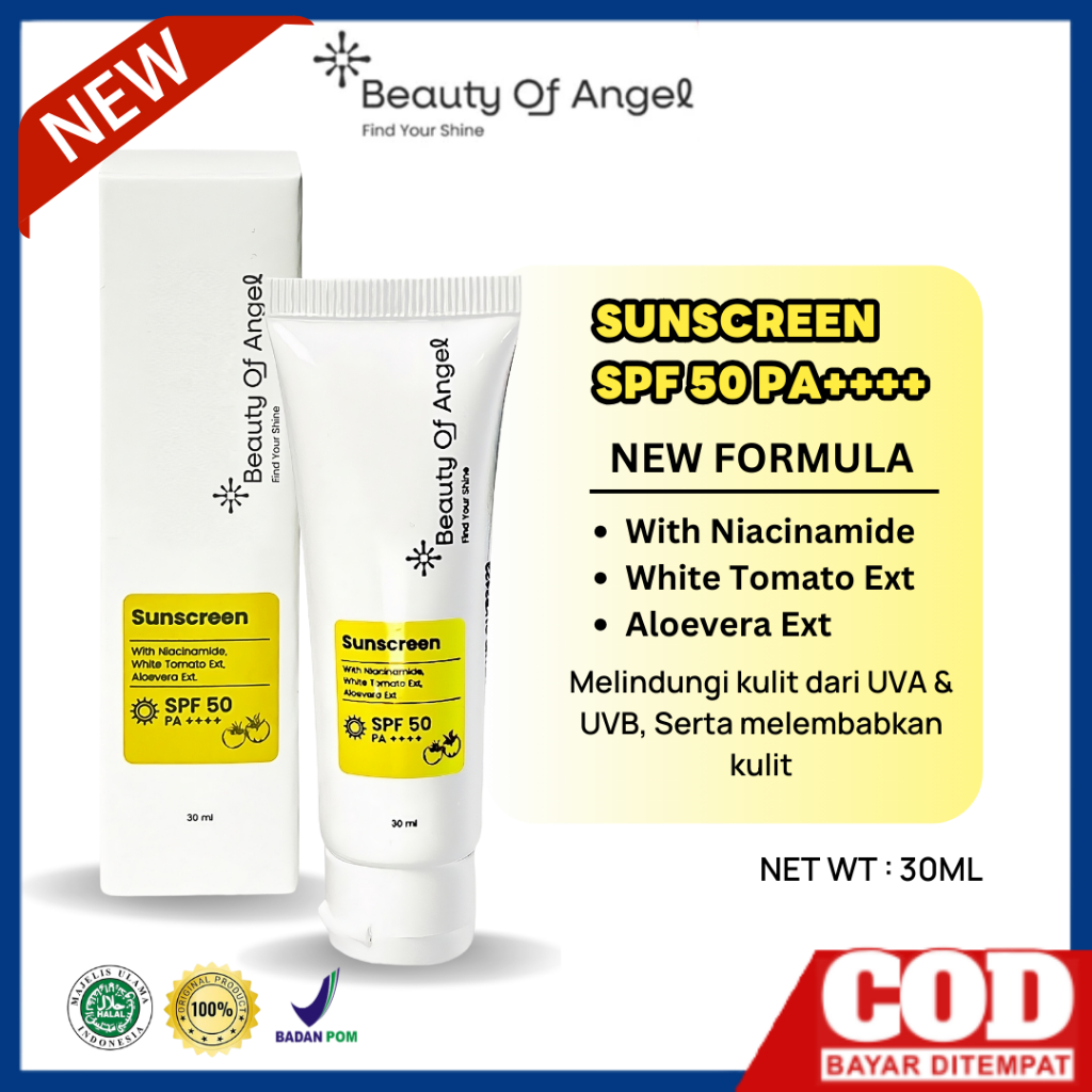 Jual Beauty of Angel Brightening Sunscreen SPF 50 PA++++ Pelindung ...