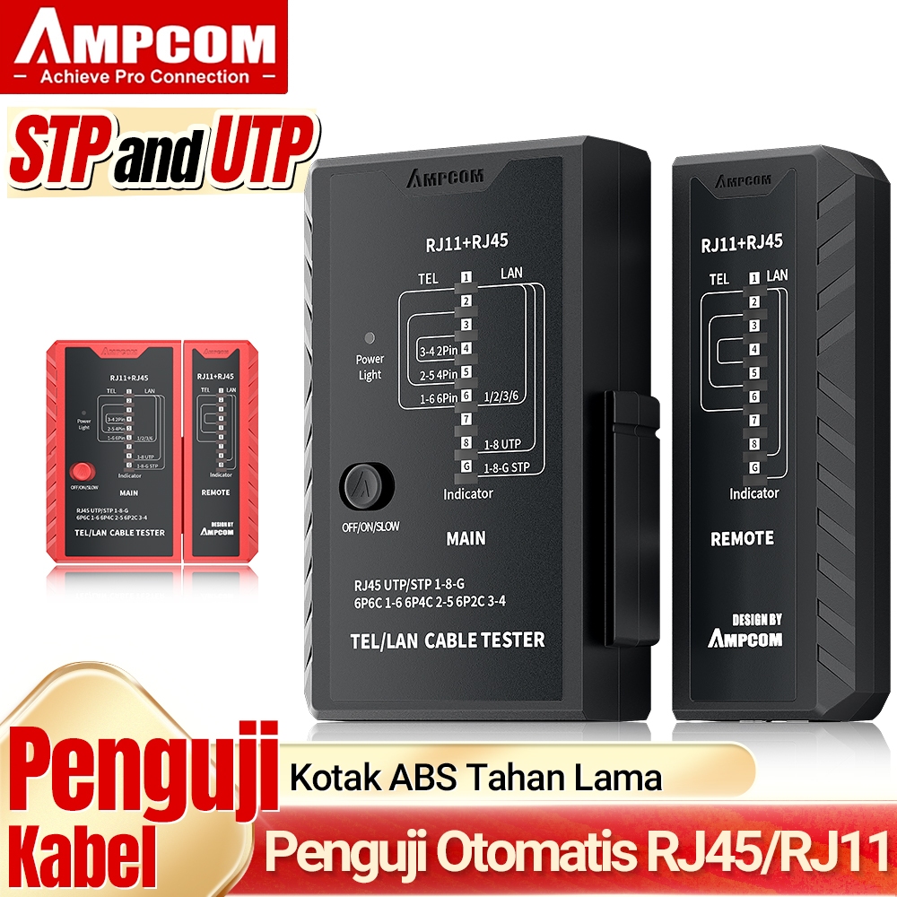 Jual AMPCOM Alat Penguji Kabel Jaringan Terbaru Alat Uji Kabel LAN ...