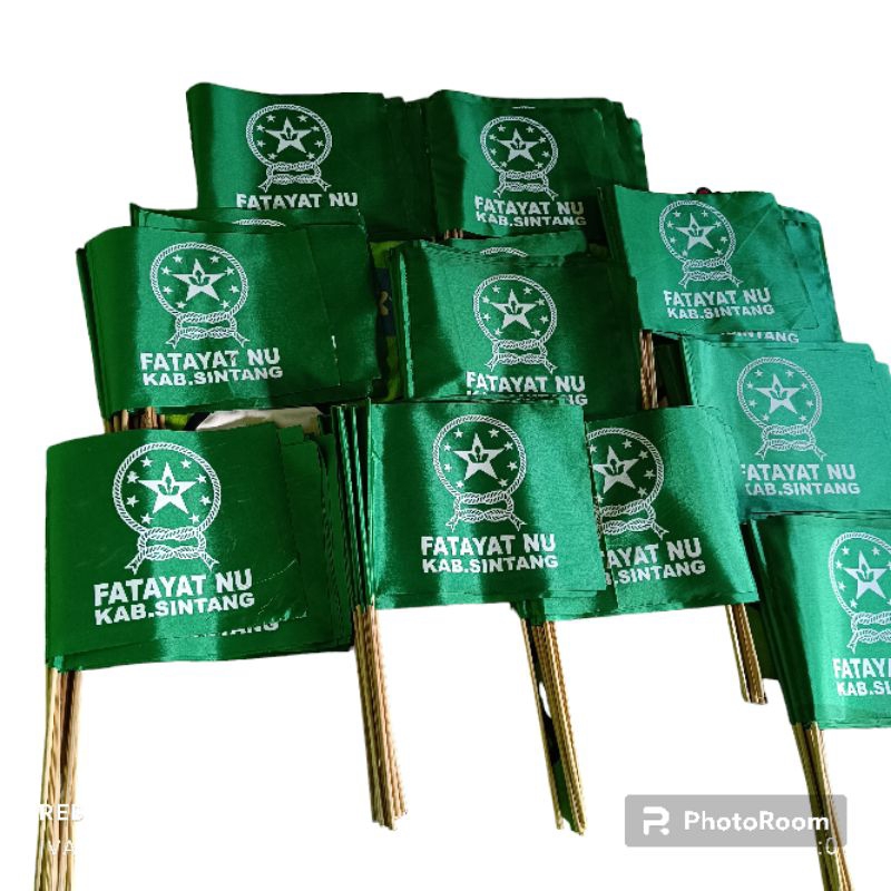 Jual CUSTOM BENDERA MINI 100 PCS STIK BAMBU UKURAN 25 × 30 by novita ...