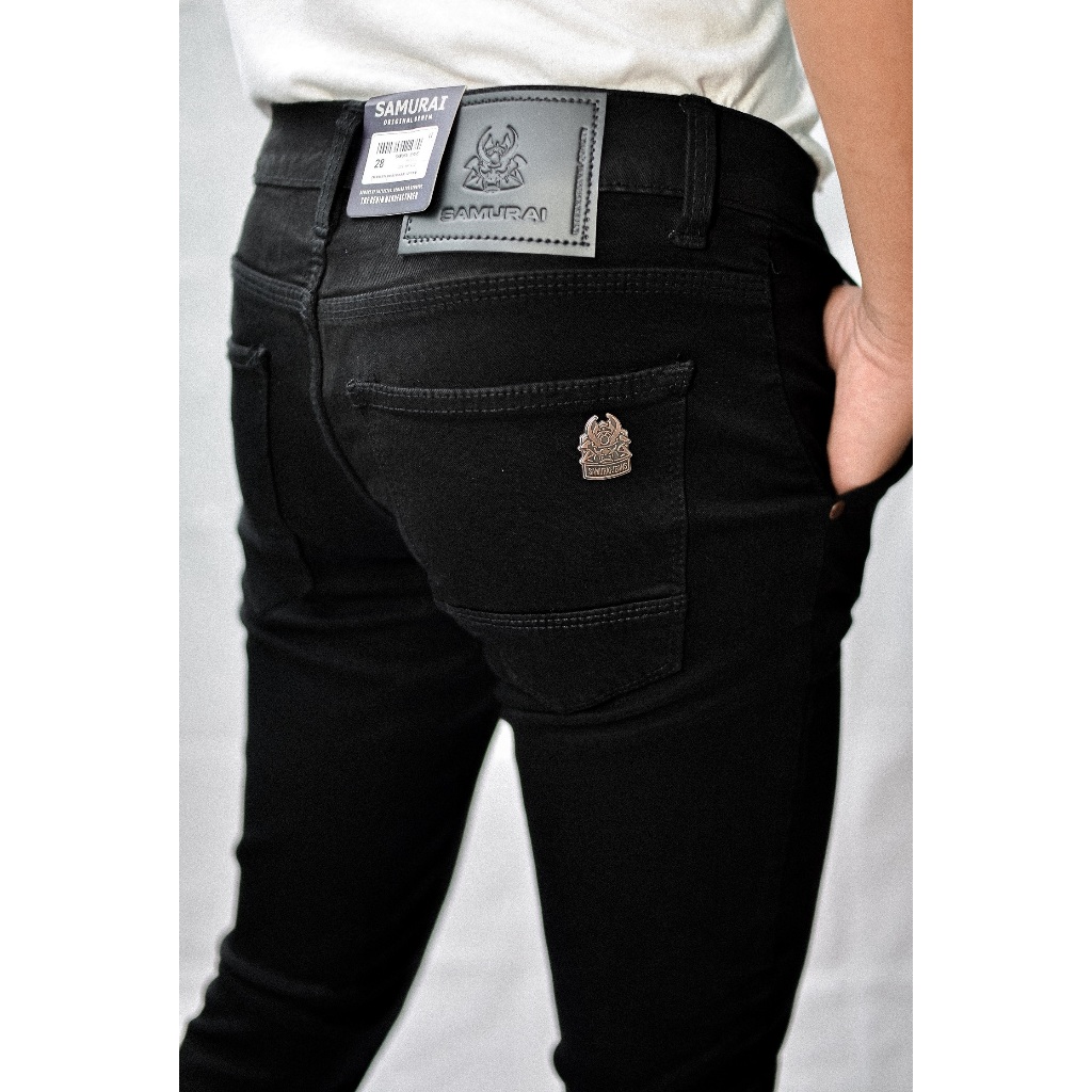 Jual Celana Soft Jeans Hitam Pria Celana Jeans Hitam Pria Bahan Melar ...