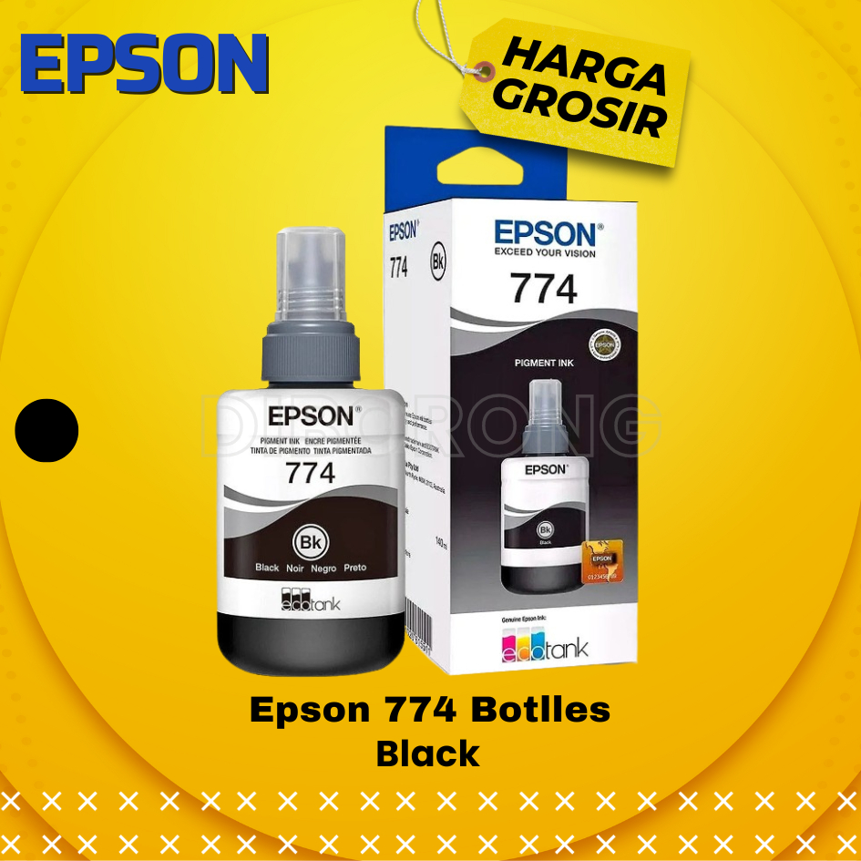 Jual Tinta Epson Ink 774 Black Hitam Original 100% | Shopee Indonesia