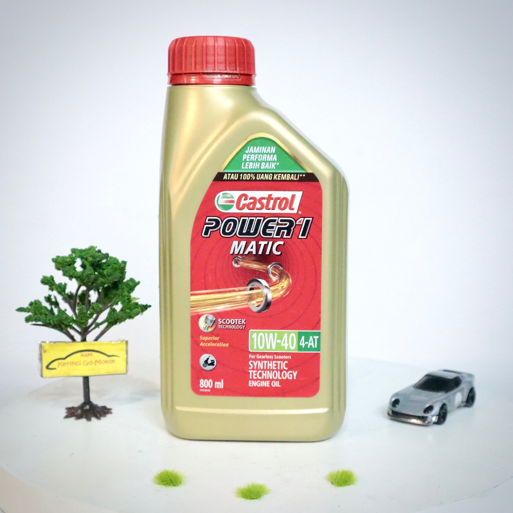 Jual Castrol Power 1 Matic SAE 10W-40 800ml API SN JASO MB Oli Motor ...