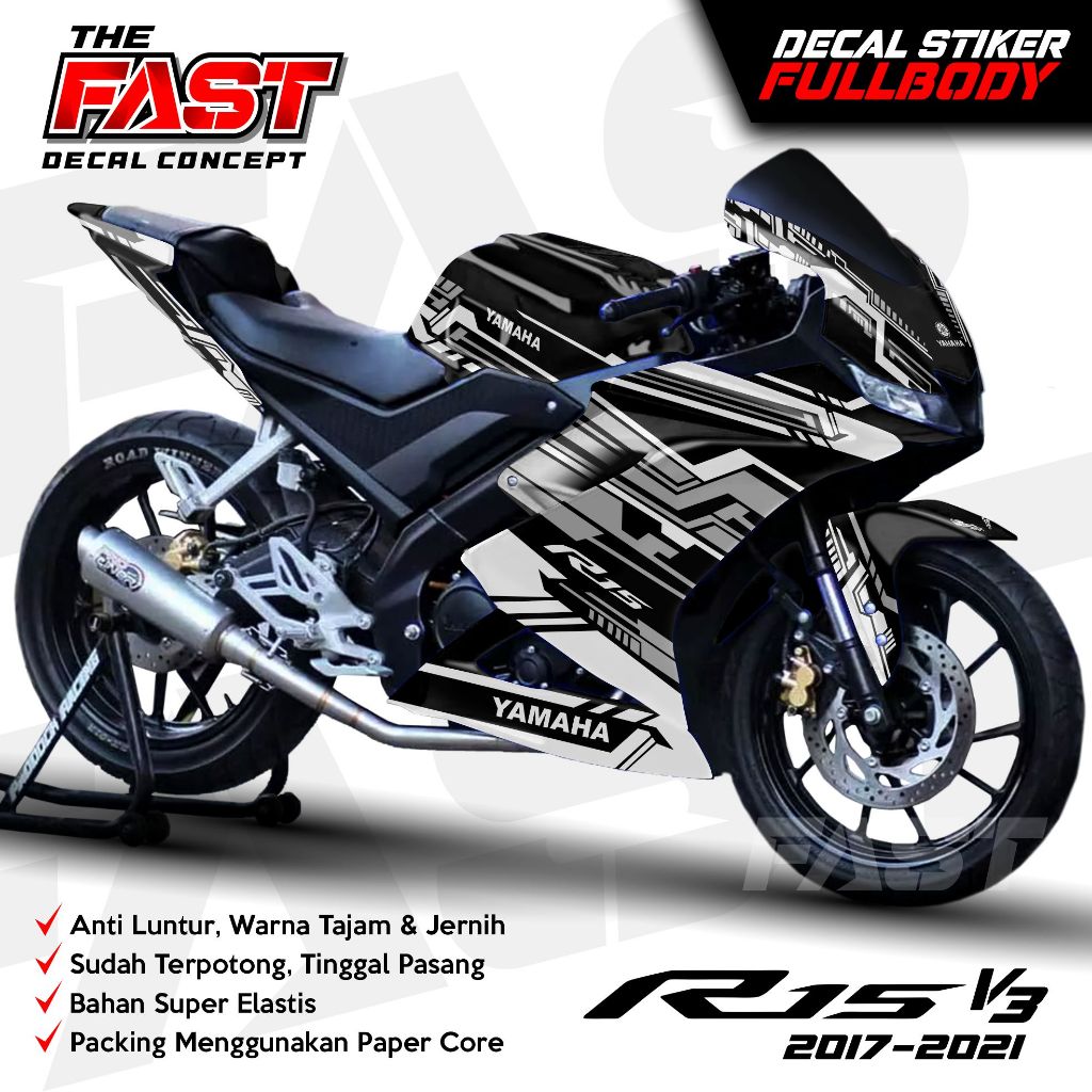 Jual Decal R15 V3 Sticker Striping Decal Yamaha R15 V3, Sticker Decal ...
