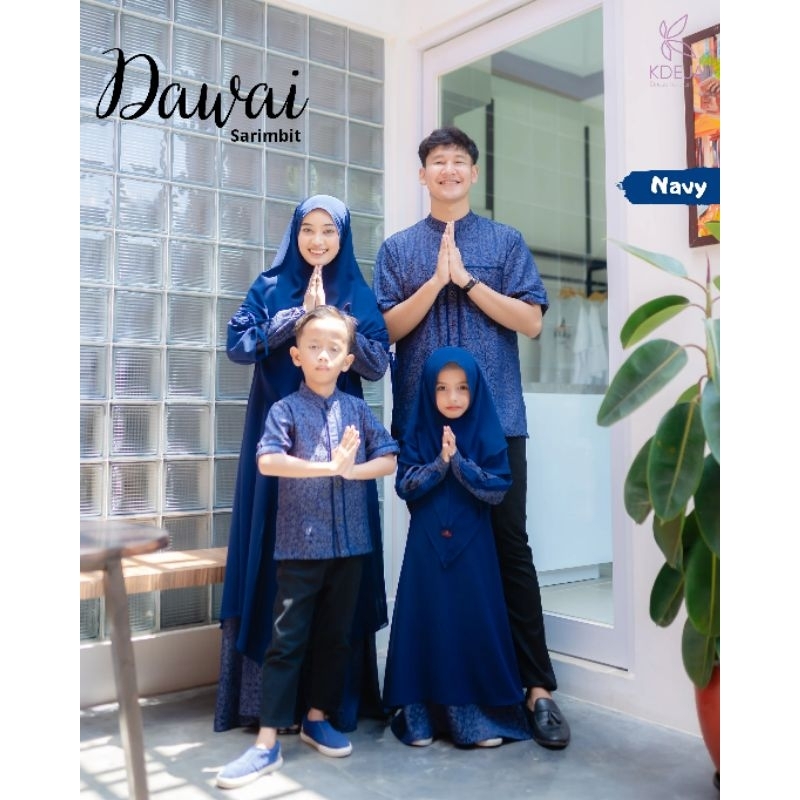 Jual Sarimbit Keluarga || Seragam Keluarga || DAWAI NAVY || Seragam ...