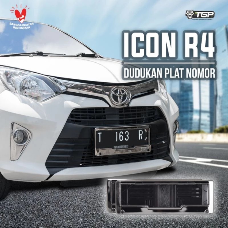 Jual cover plat mobil black chrome original tgp harga sepasang pnp ...