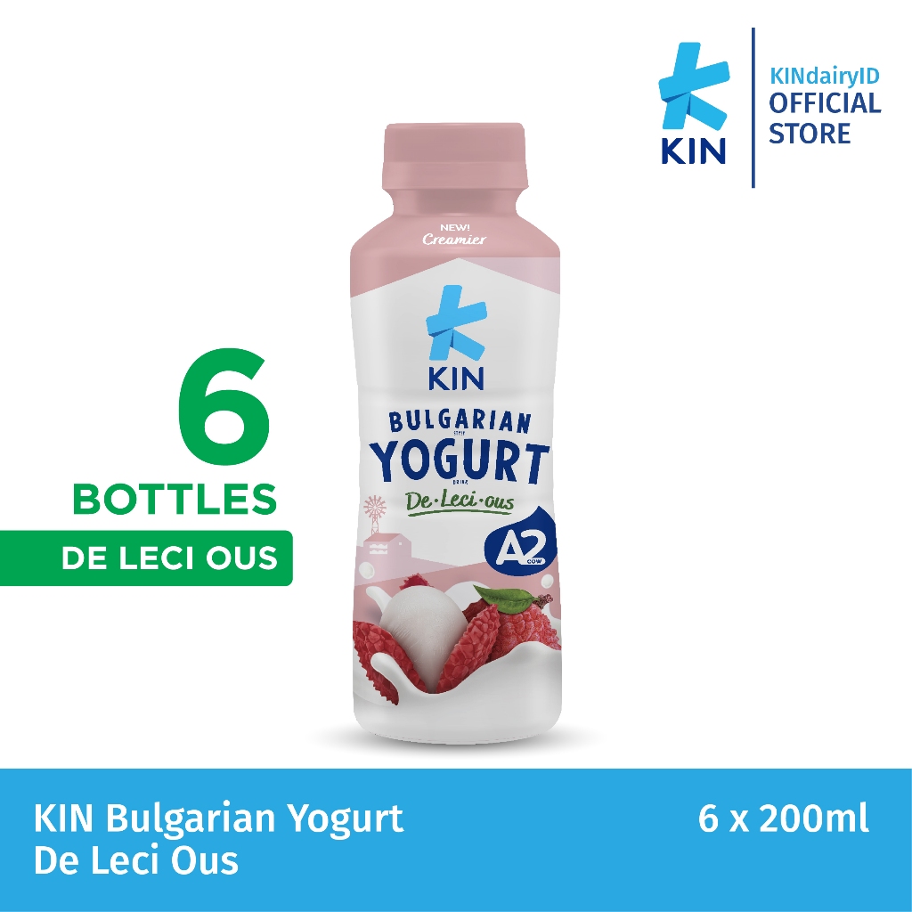 Jual KIN BULGARIAN YOGURT LYCHEE (6x200 ML) | Shopee Indonesia