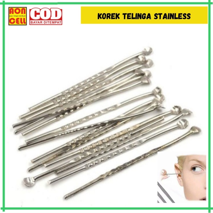 Jual korek kuping telinga stainless | Shopee Indonesia