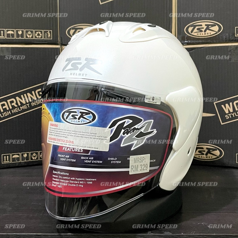 Jual HELM TSR RAM 4 GLASS WHITE PUTIH | Shopee Indonesia