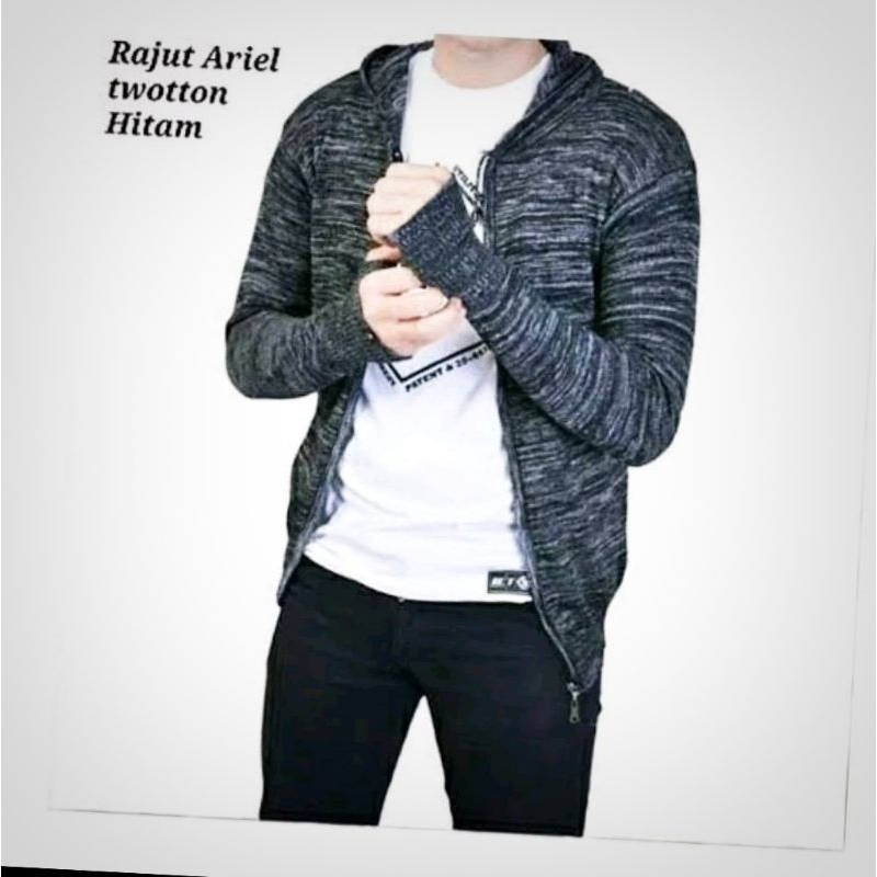 Jual Sweater Rajut Pria Ariel Twothon/Jaket Pria Keren/Jaket Murmer ...