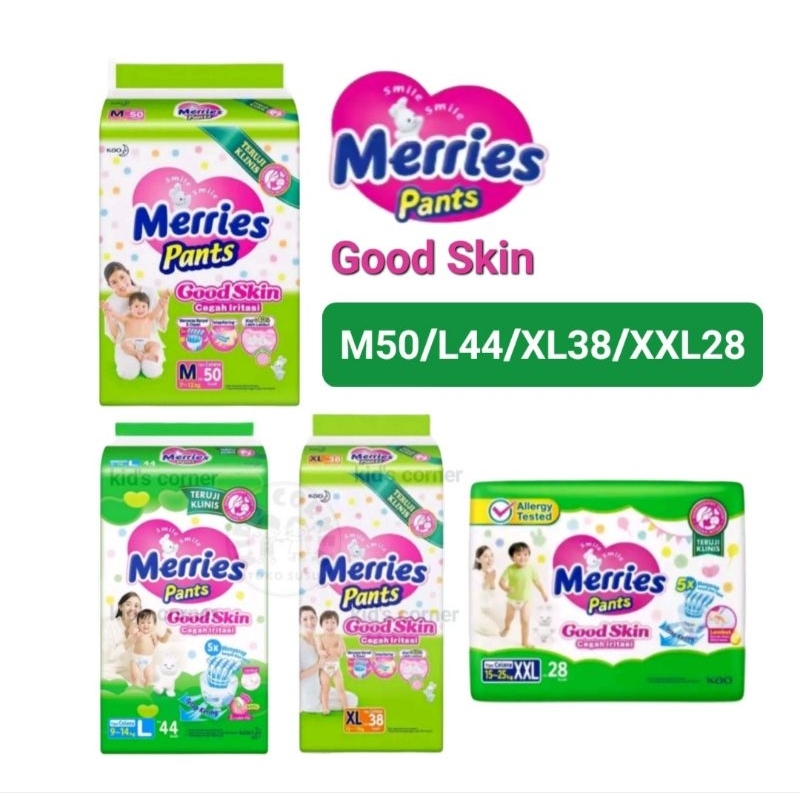 Jual Merries pants good skin M48 L42 XL38 XXL28 | Shopee Indonesia