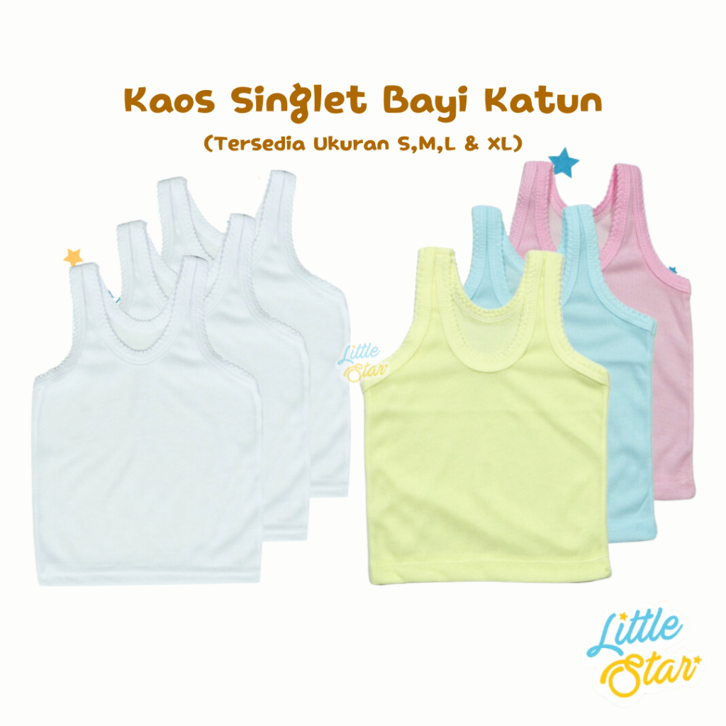 Jual Singlet Kaos Dalam Bayi Anak Perlengkapan Newborn Baby Baru Lahir ...