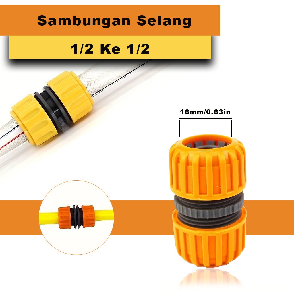 Jual Konektor Sambungan Selang Air Quick Release Connector 1/2" Ke 1/2 ...