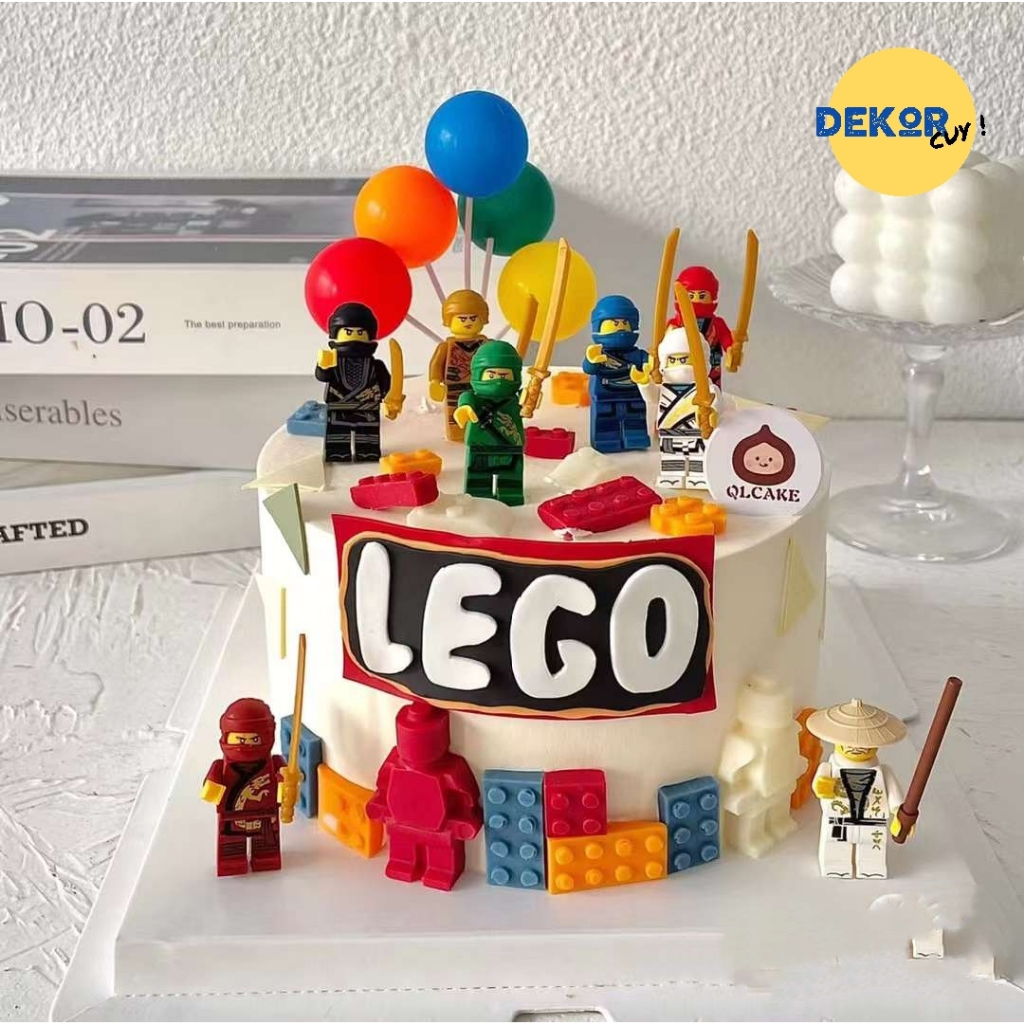 Jual AKSESORIS KUE TEMA LEGO ROBOT ROBLOX BRICK MINIFIGURES BLOCK CITY ...