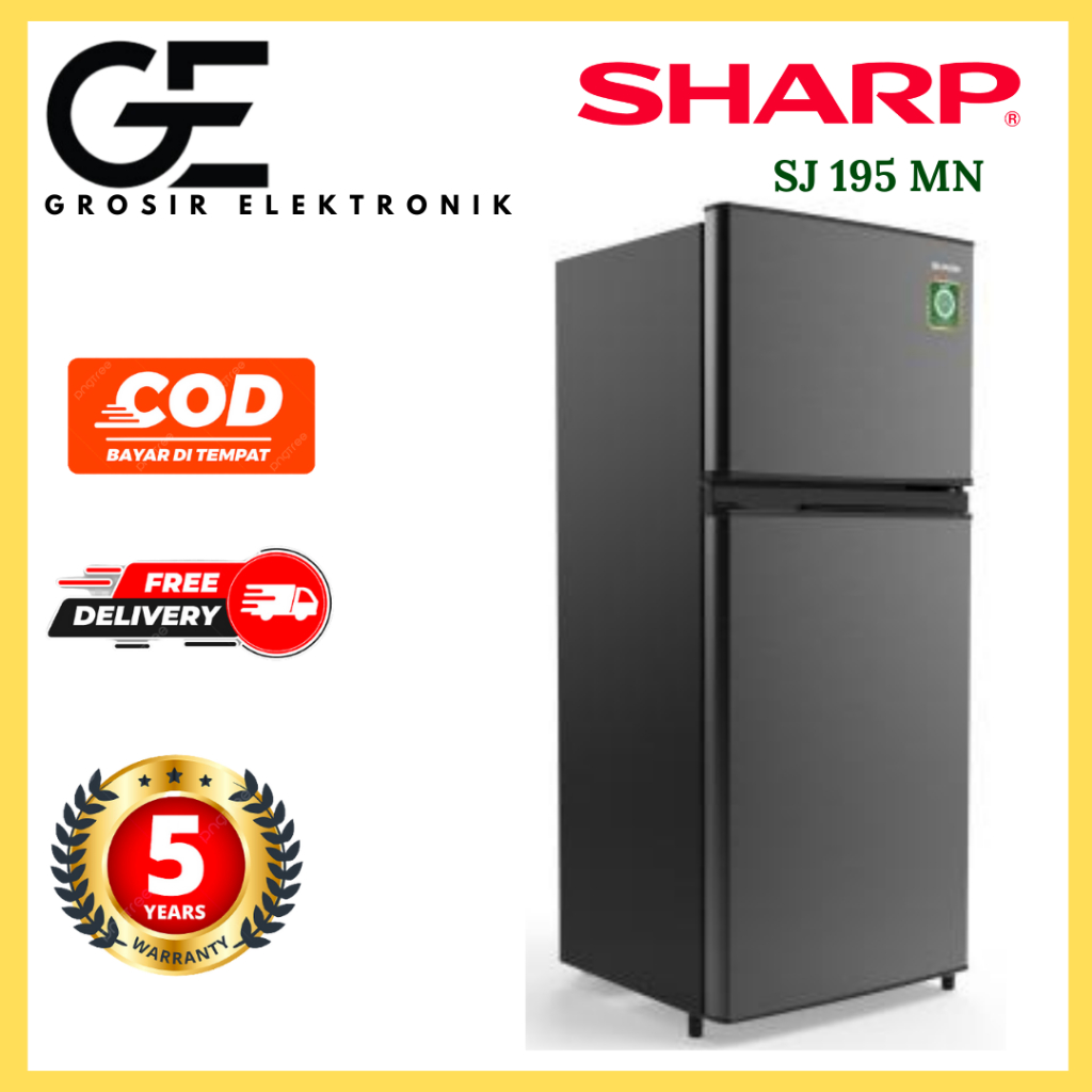 Jual Kulkas 2 Pintu SHARP SJ 195 MN HS 200 Liter Low Watt Tanpa Bunga ...