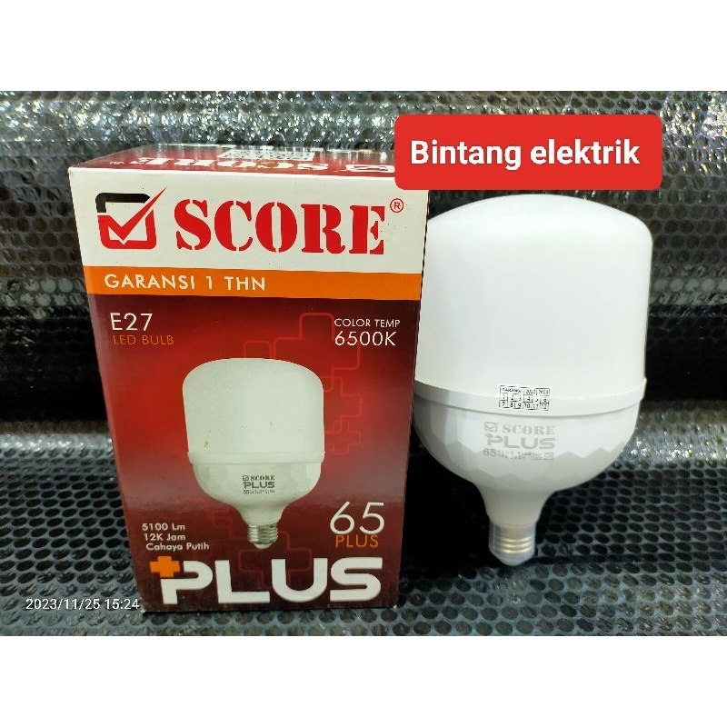 Jual Bohlam lampu LED 65 Watt Score PLus putih | Shopee Indonesia