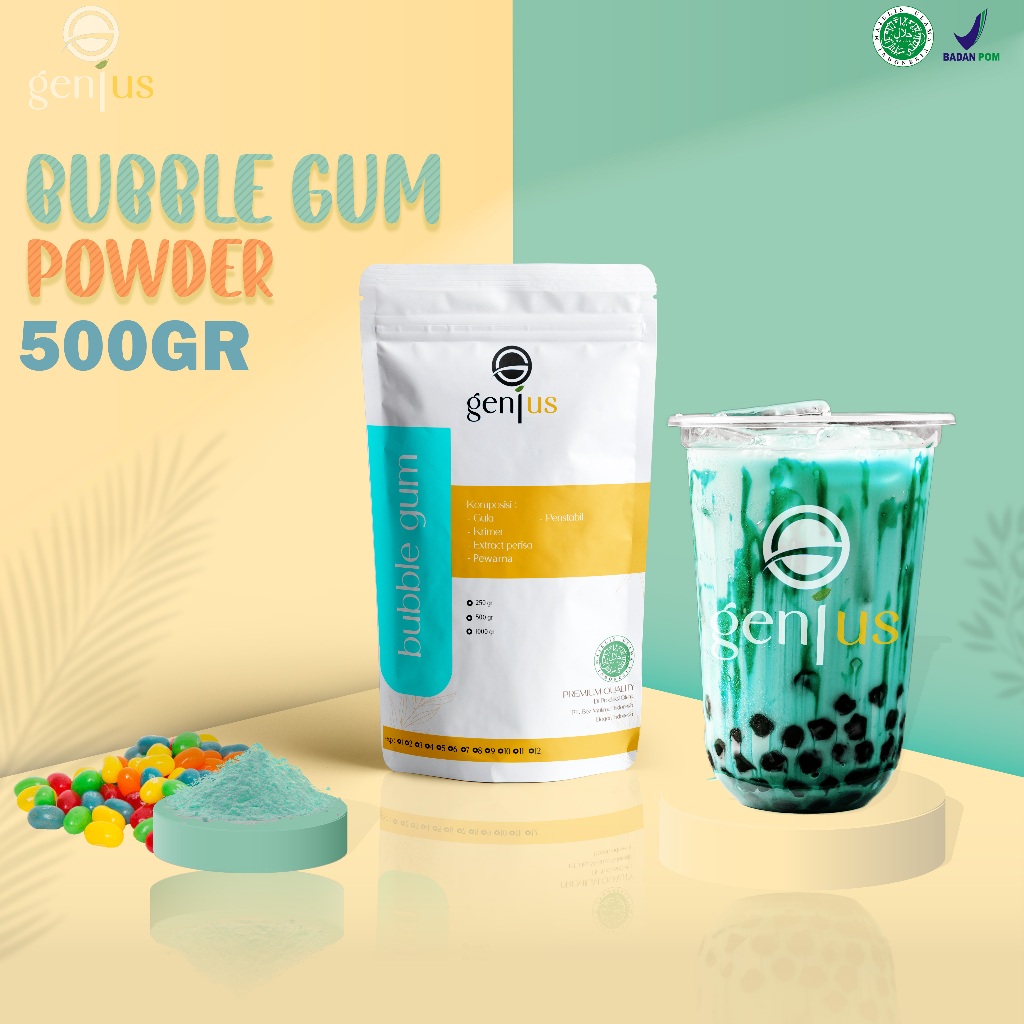 Jual MINUMAN BUBUK PREMIUM 500 GR ES BOBA DRINK RASA BUBBLE GUM INSTAN ...