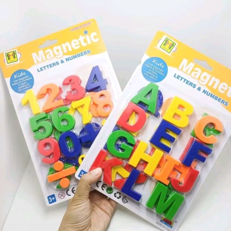 Jual Magnetic Letters & Number / Mainan Huruf dan Angka Magnet | Shopee ...