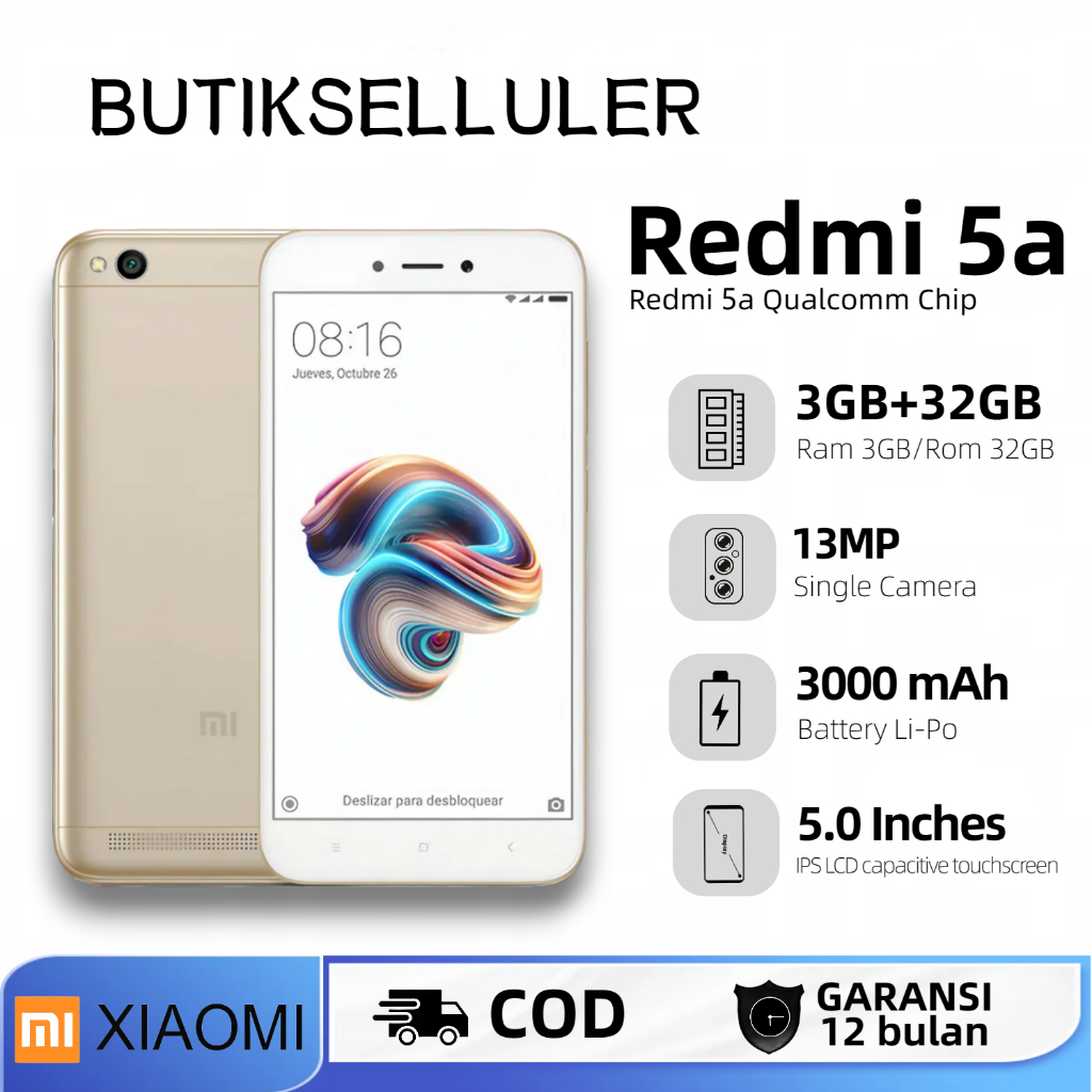 Jual HP Xiaomi Redmi 5A 2-16GB dan 3-32GB Android Smartphone | Shopee ...