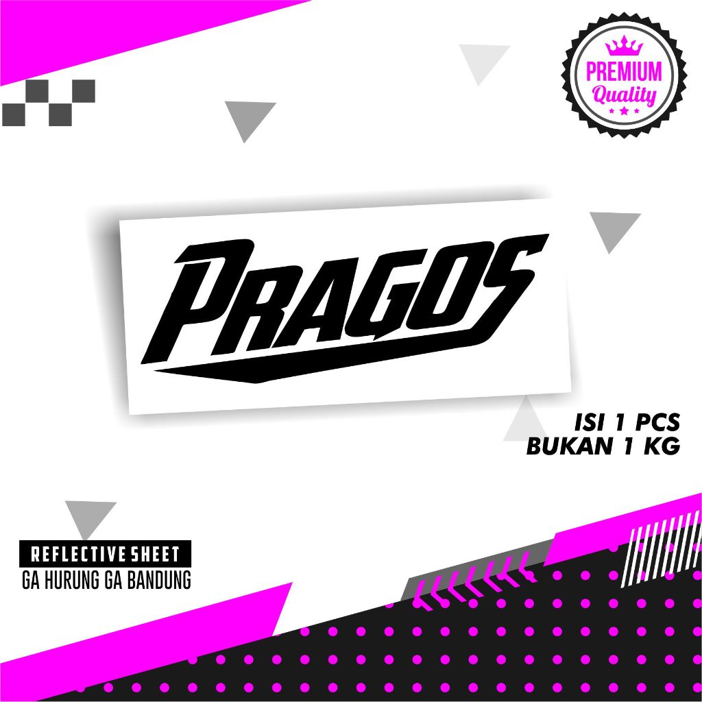 Jual Stiker Motor Viral Keren PRAGOS Cutting 3D Timbul Sticker ...