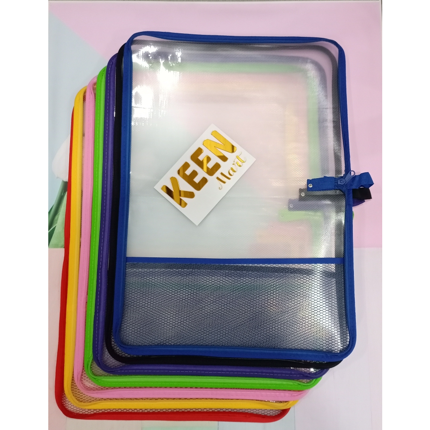 Jual MAP ZIPPER JIPPER SLETING SELETING BAG JARING FOLIO F4 PLASTIK ...