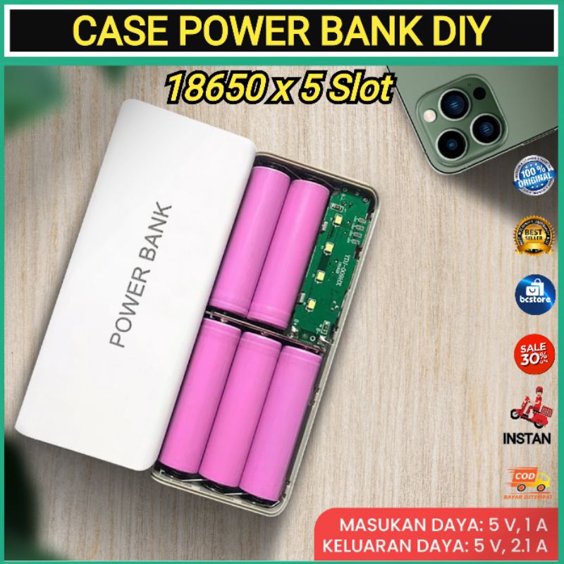 Jual Case Power Bank DIY 18650 x 5 Slot Baterai - YDJ-009HX - VBESTLIFE | Shopee Indonesia