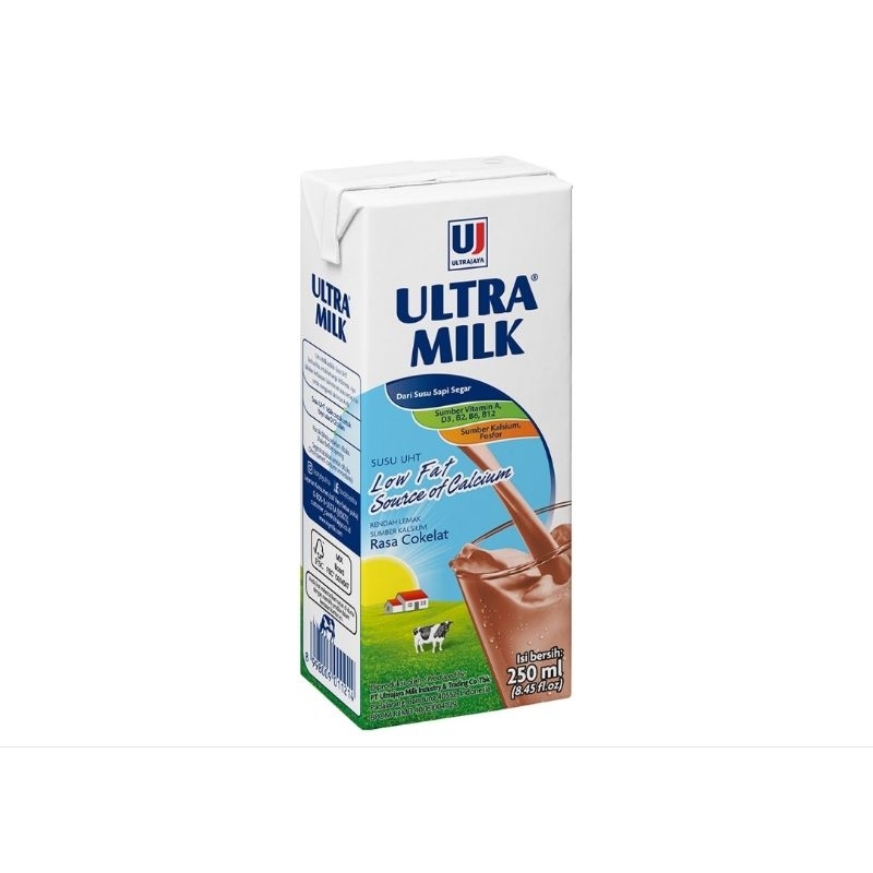 Jual ULTRA MILK Susu UHT Low Fat Cokelat 250 ml | Shopee Indonesia