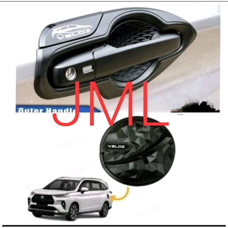 Jual Paket handle+outer+tank cover hitam doff Veloz 2022 - 2023. | Shopee Indonesia