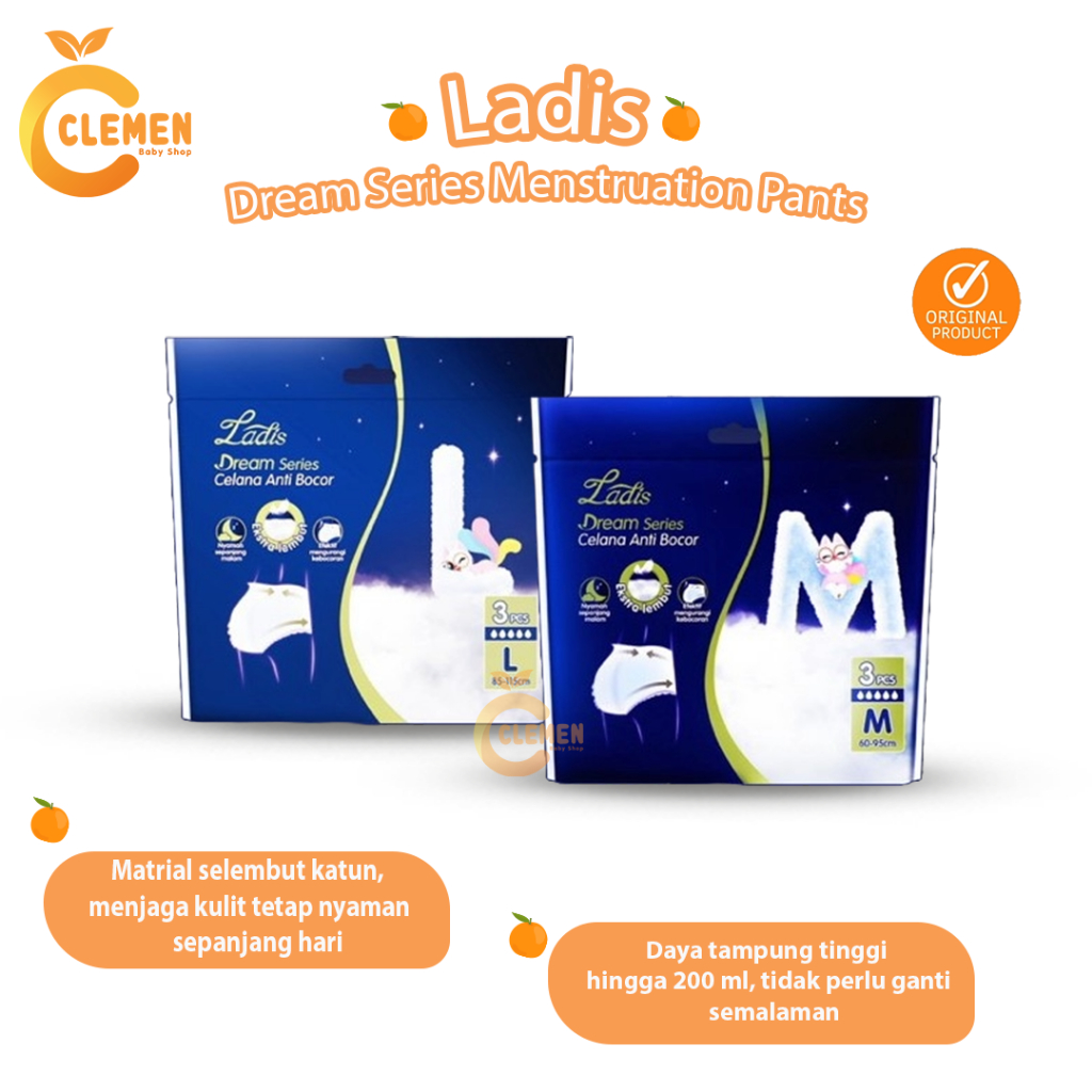 Jual Ladis Dream Series Menstruation Pants (Pembalut Celana Menstruasi ...