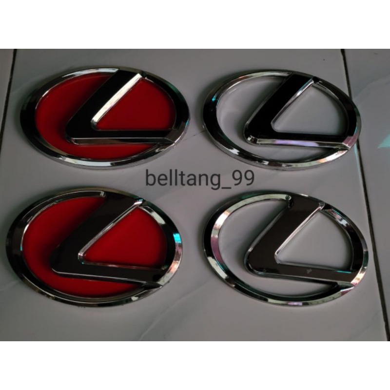 Jual Logo Lexus Merah / Emblem lexus merah / logo lexus chrome / logo ...