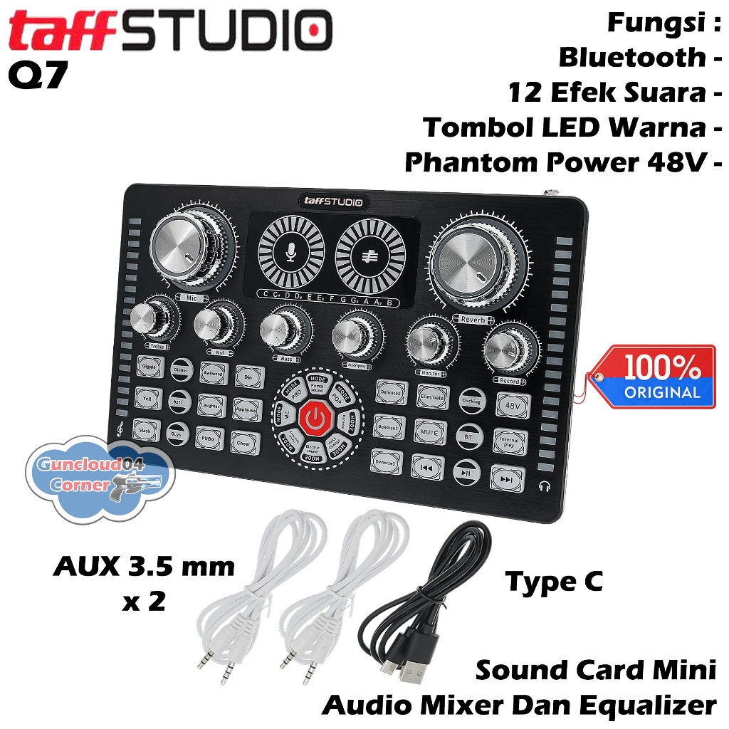 Jual taffSTUDIO All Series Q7 V8 V8S V8 Plus F998 V300 Pro Sound Card Soundcard Bluetooth Live ...