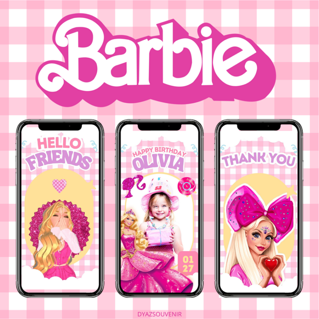 Jual Undangan DIgital Ulang Tahun Barbie Website Birthday Auto Play ...