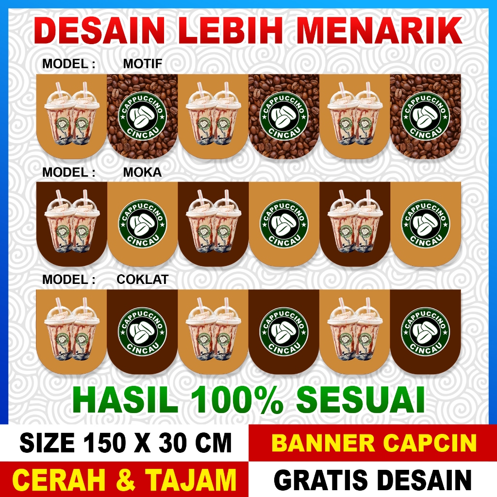Jual BANNER RENDA CAPCIN / BANNER ES CAPPUCINO CINCAU | Shopee Indonesia