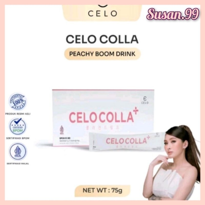 Jual CELO - Original Celo Colla+ Peachy Boom Powder Drink (Untuk Tetong ...