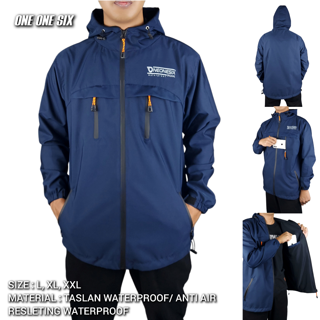 Jual Jaket Hoodie Outdoor Waterproof Pria Wanita Jacket Motor Parasut ...