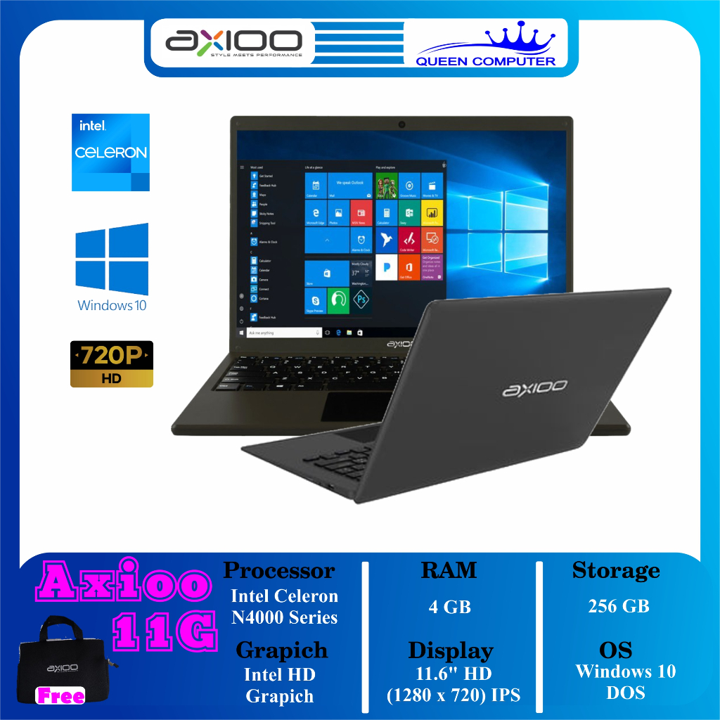 Jual Laptop Axioo 11G Intel N4020 RAM 4GB SSD 256GB 11,6" Win 10 DOS ...